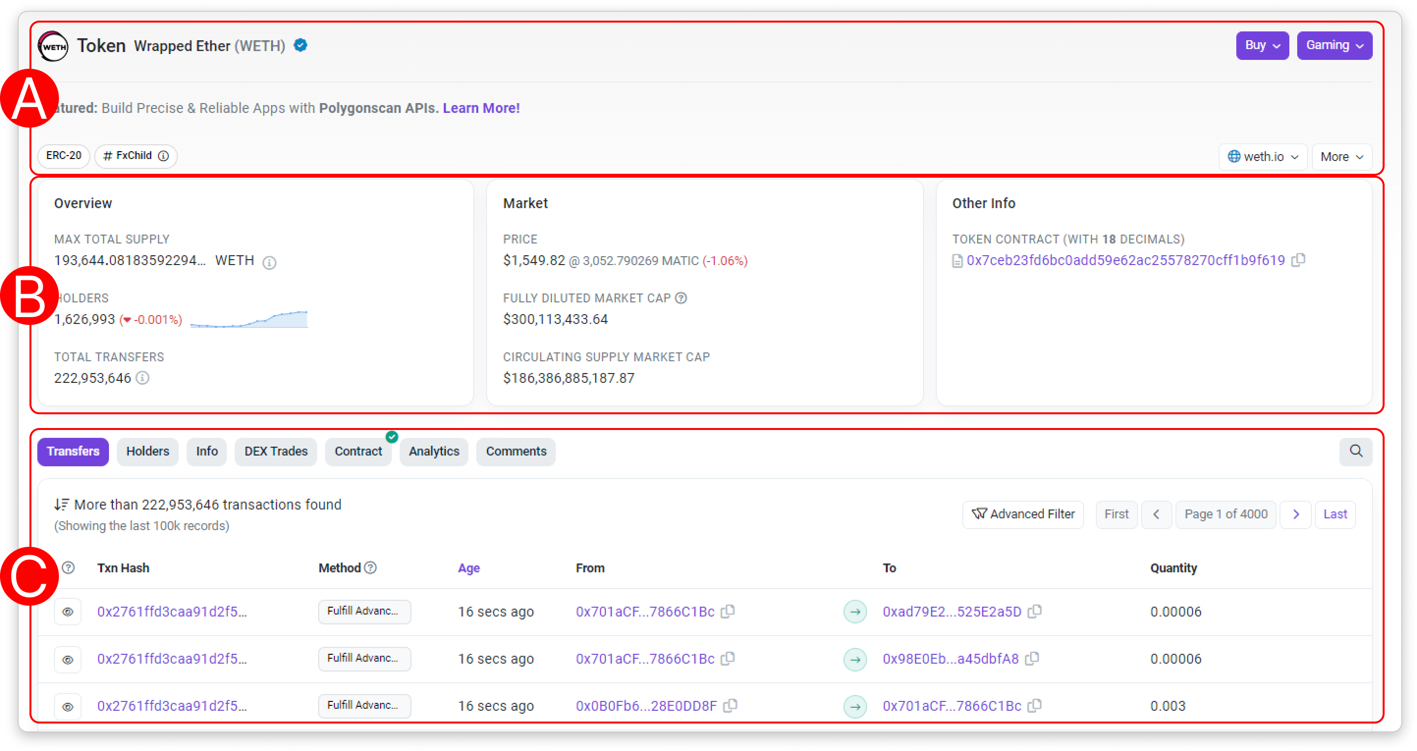 BscScan Information Center | Understanding the Token page