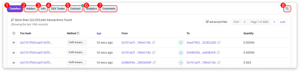 BscScan Information Center | Understanding the Token page